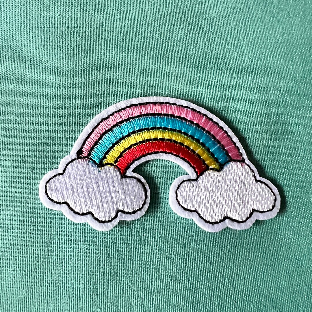 Rainbow and Clouds Patches Iron on Rainbow Patch Patches for Jackets ...