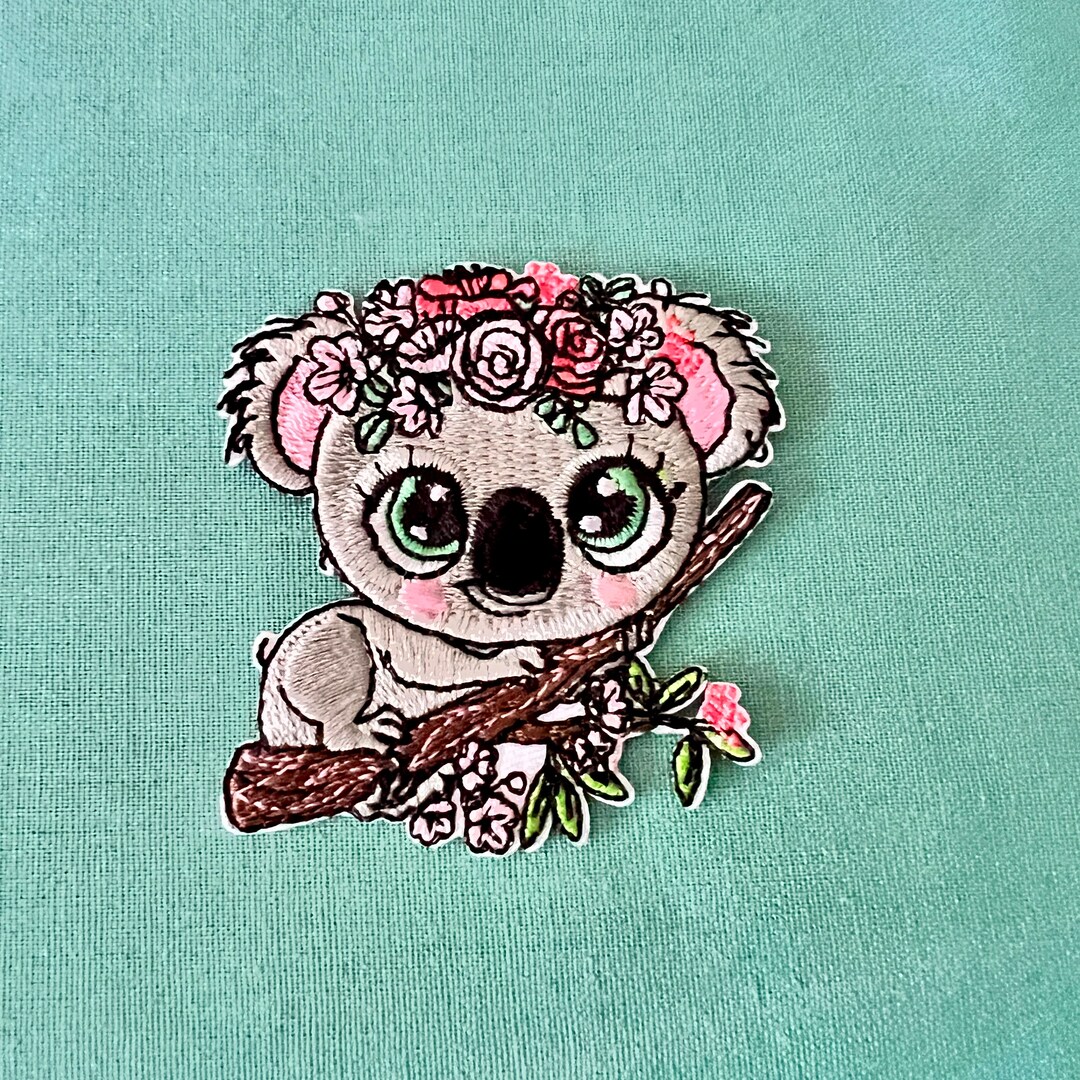 Koala Patch Koala Bear Iron on Patch Iron on Patches Patches for Jackets - Etsy
