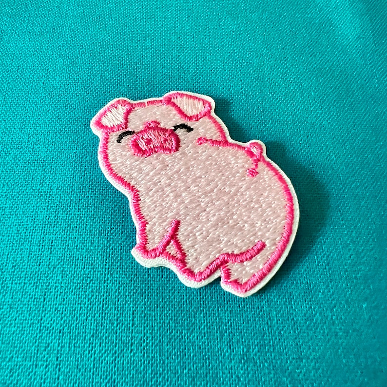 2x Pig Patches Pink Piggy Iron on Patch Iron on Pig Patch - Etsy