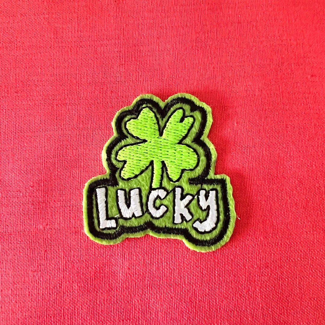 Lucky Patches Iron on Patch Four Leaf Clover Iron on - Etsy