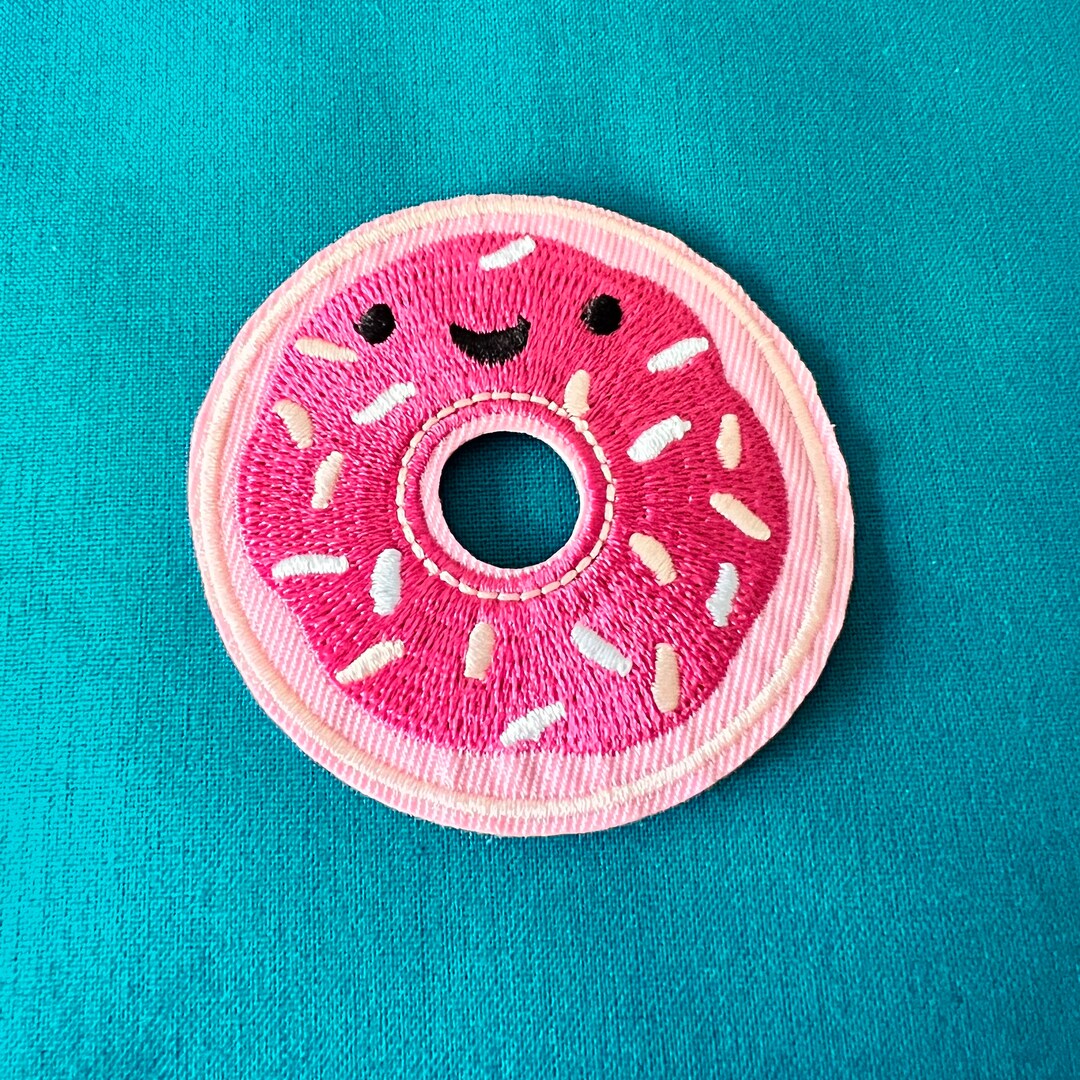 Donut Patches Pink Donut Iron on Patch Iron on Food Patch Iron on Patches - Etsy