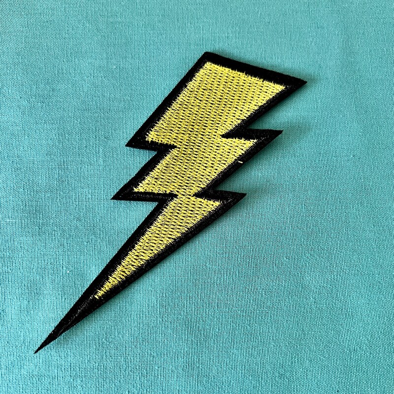 Lightning Bolt Patch - Etsy