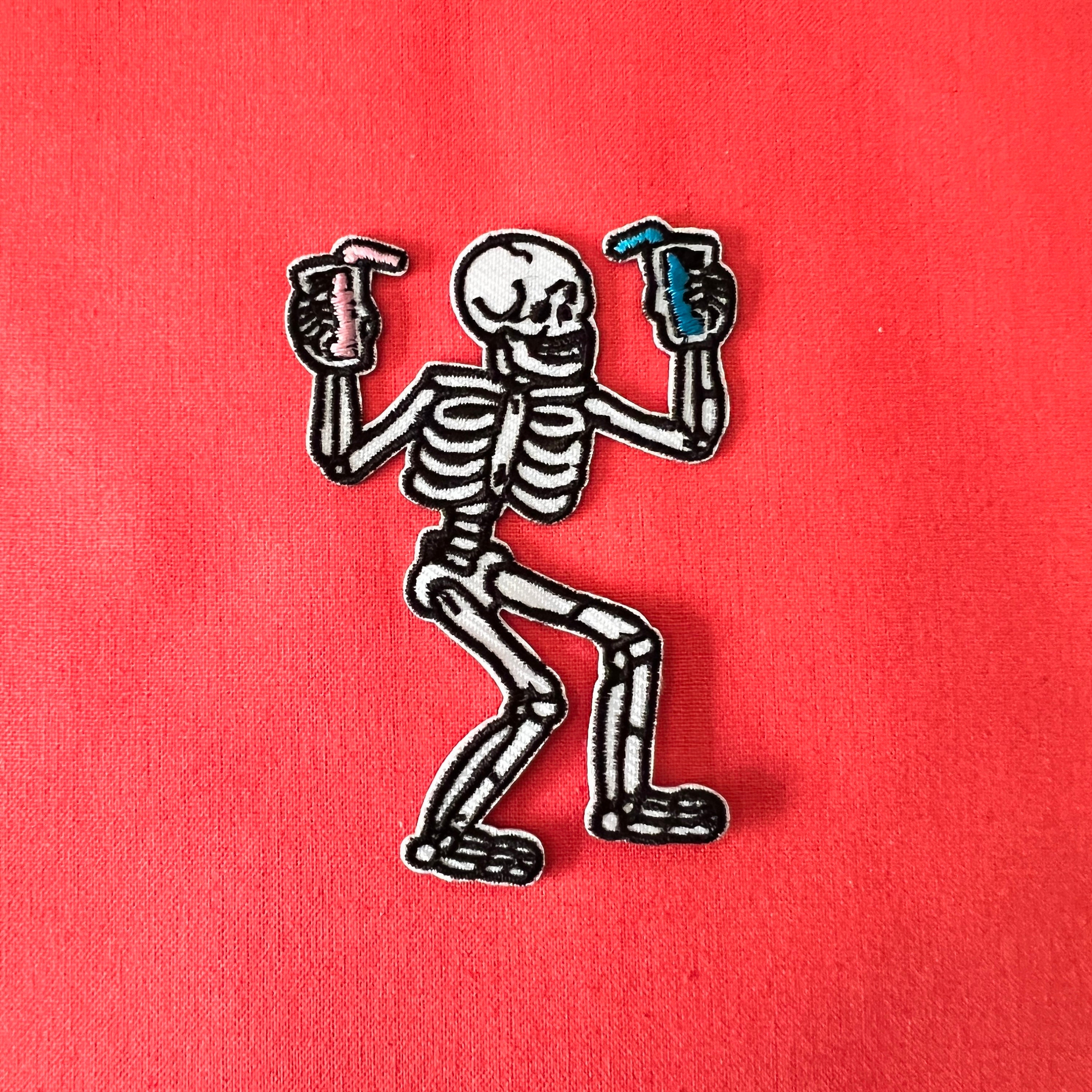 Skeleton Patch Iron on Party Skeleton Patches Patches for - Etsy