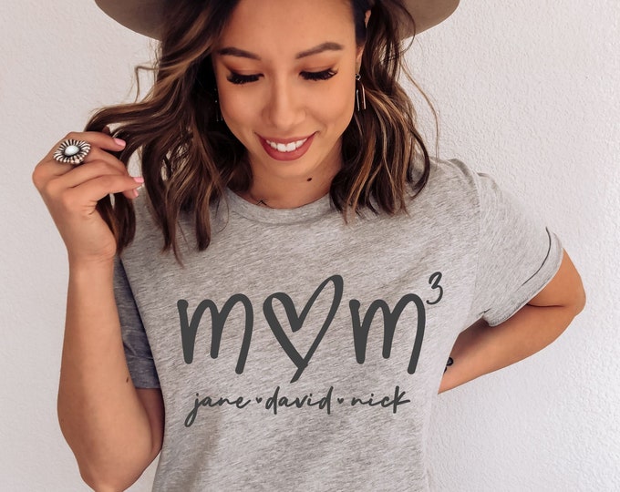 Mom 3 Shirt, Mothers Day Gift for Mom, Mom of Three Shirt, Mom Shirt ...