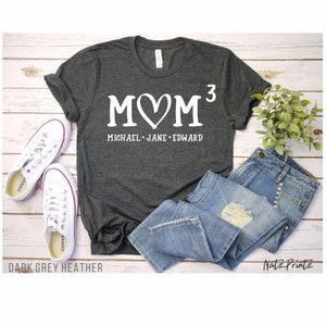 Mom 3 Shirt, Mothers Day Gift for Mom, Mom of Three Shirt, Mom Shirt ...