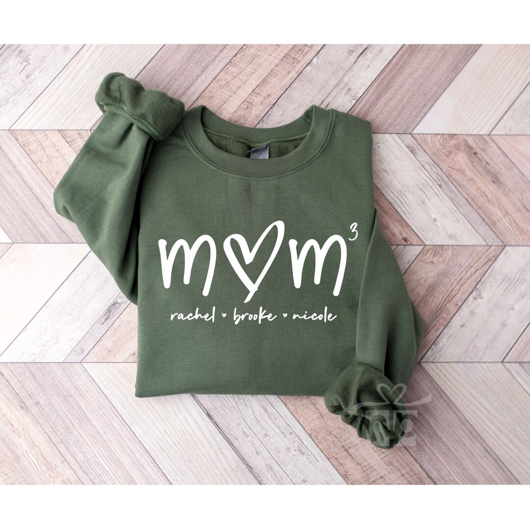 Mom 3 Shirt, Mom Sweatshirt, Mom of Three Sweatshirt, Mom Shirt With ...
