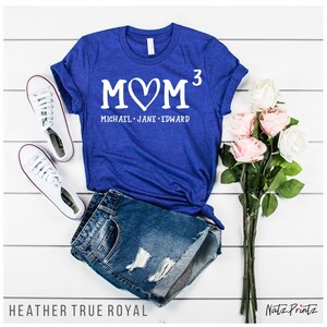 Mom 3 Shirt, Mothers Day Gift for Mom, Mom of Three Shirt, Mom Shirt ...