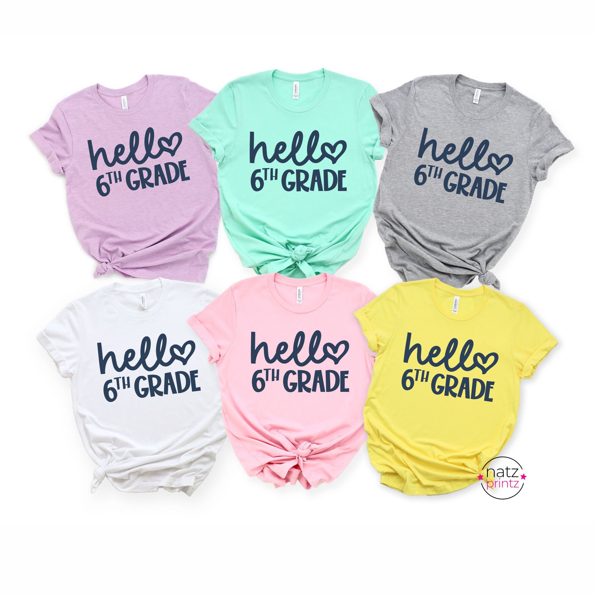 Hello Sixth Grade Shirt Sixth Grade Teacher Shirt Gift For | Etsy