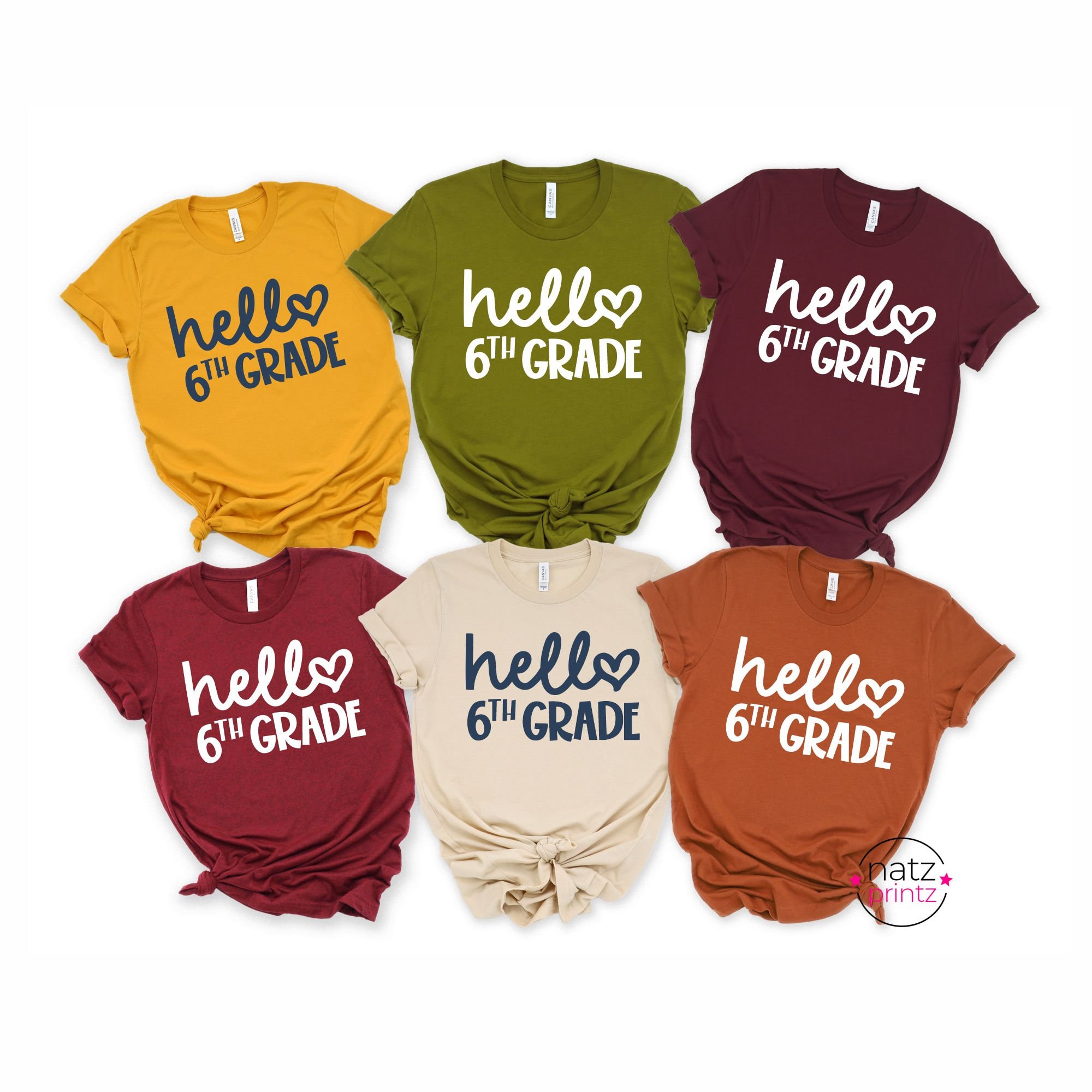 Hello Sixth Grade Shirt Sixth Grade Teacher Shirt Gift For | Etsy