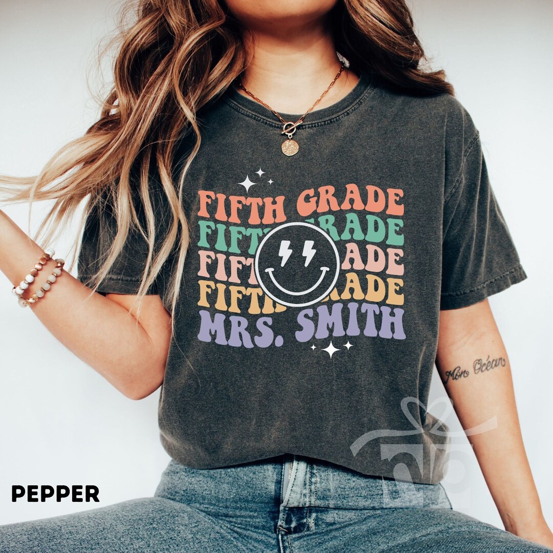 Fifth Grade Teacher Shirt, 5th Grade Teacher Shirt, Personalized Fifth ...