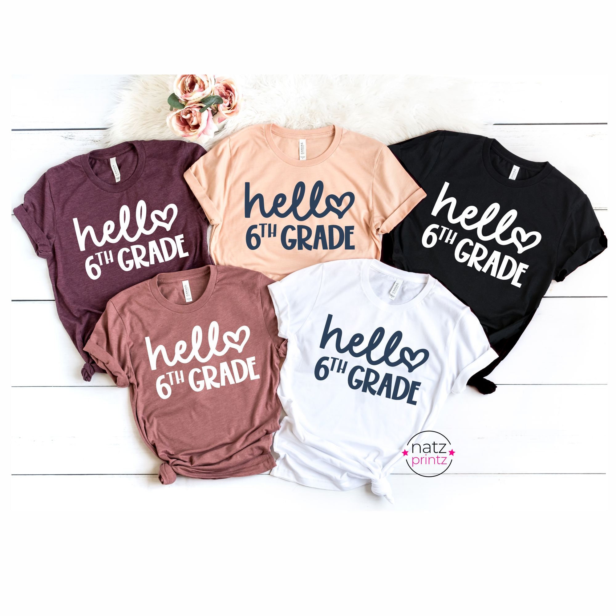 Hello Sixth Grade Shirt Sixth Grade Teacher Shirt Gift For | Etsy