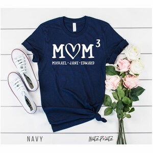Mom 3 Shirt, Mothers Day Gift for Mom, Mom of Three Shirt, Mom Shirt ...