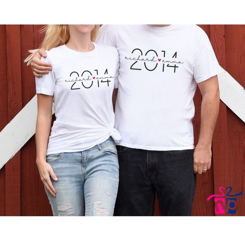 Matching Couple Shirt, Personalized Shirts, Anniversary Shirts ...