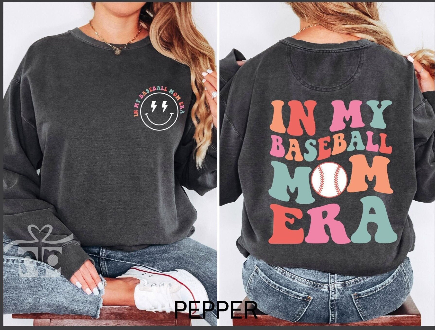 In My Baseball Mom Era Sweatshirt, Comfort Colors Sweatshirt, Baseball ...