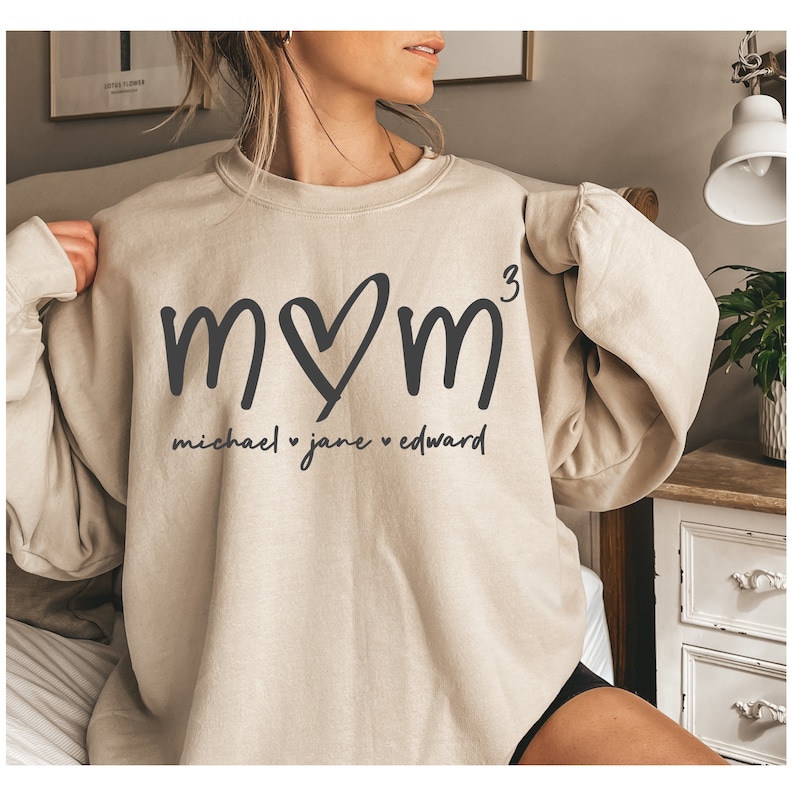 Mom 3 Shirt Mom Sweatshirt Mom of Three Sweatshirt Mom - Etsy