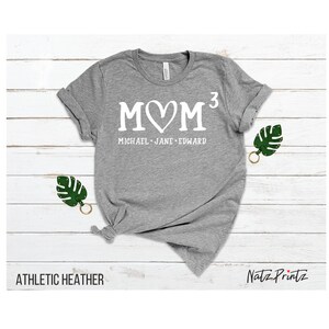 Mom 3 Shirt, Mothers Day Gift for Mom, Mom of Three Shirt, Mom Shirt ...