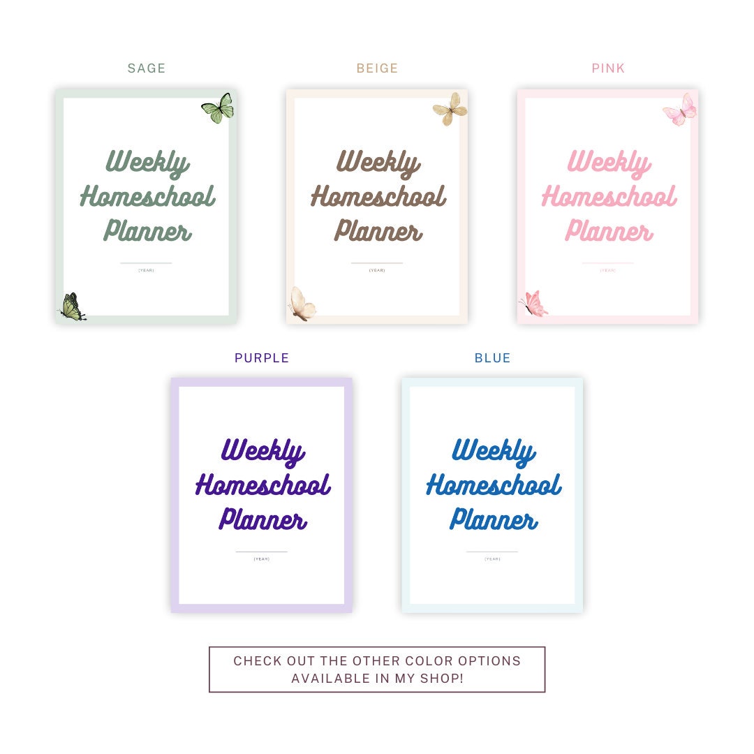 Homeschool Digital Weekly Planner Sheets terra Cotta PRINT AT HOME - Etsy