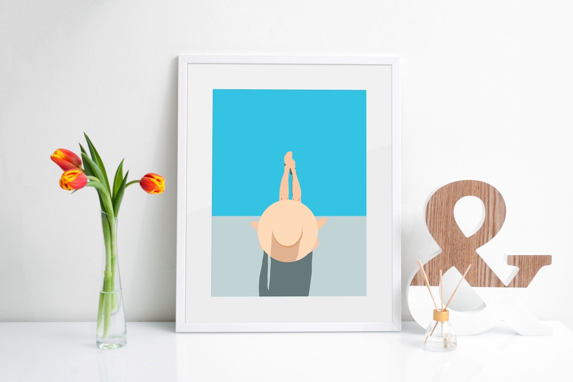 Girl at Pool Digital Download Printable Art Poster Home - Etsy