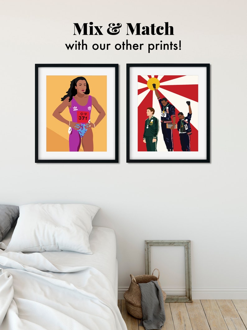 Flo Jo Digital Art Print Florence Joyner Illustration Print - Etsy