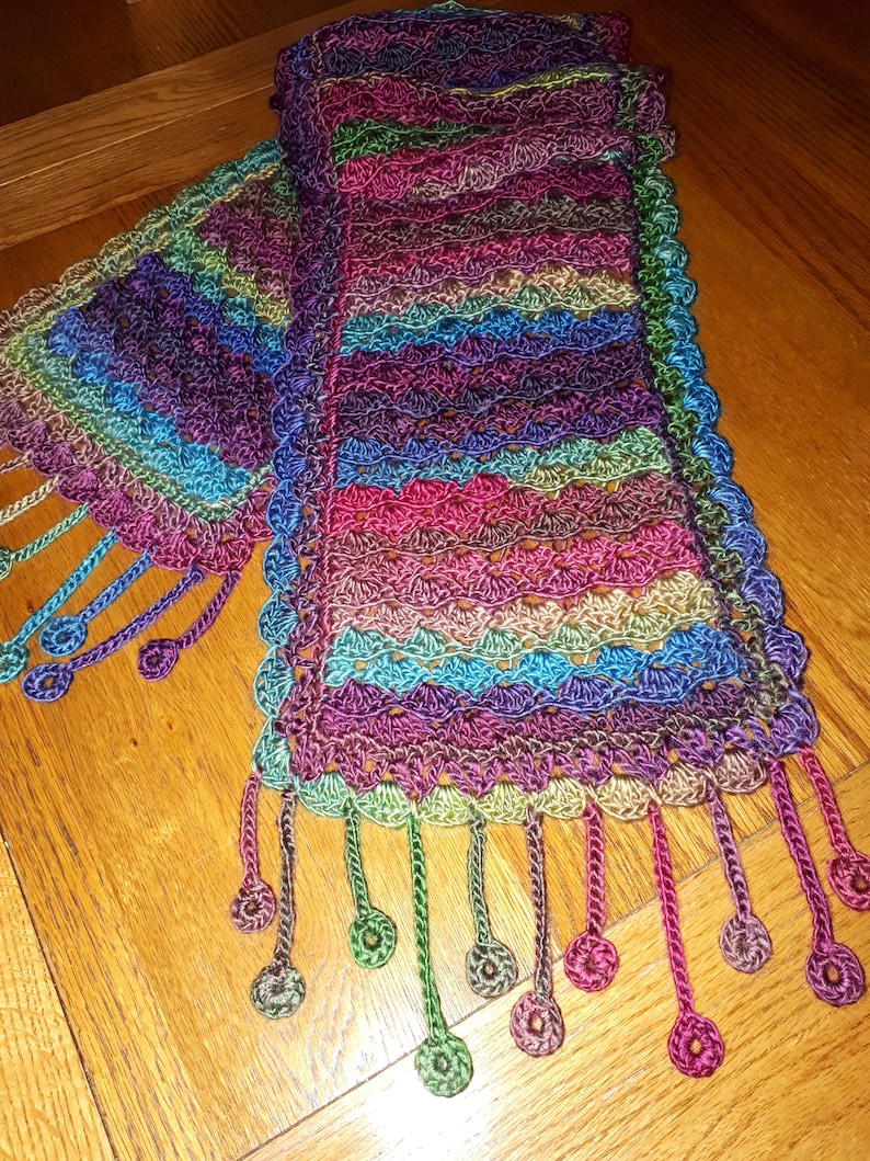 Rainbow Ripple Scarf - Crochet PATTERN - Etsy