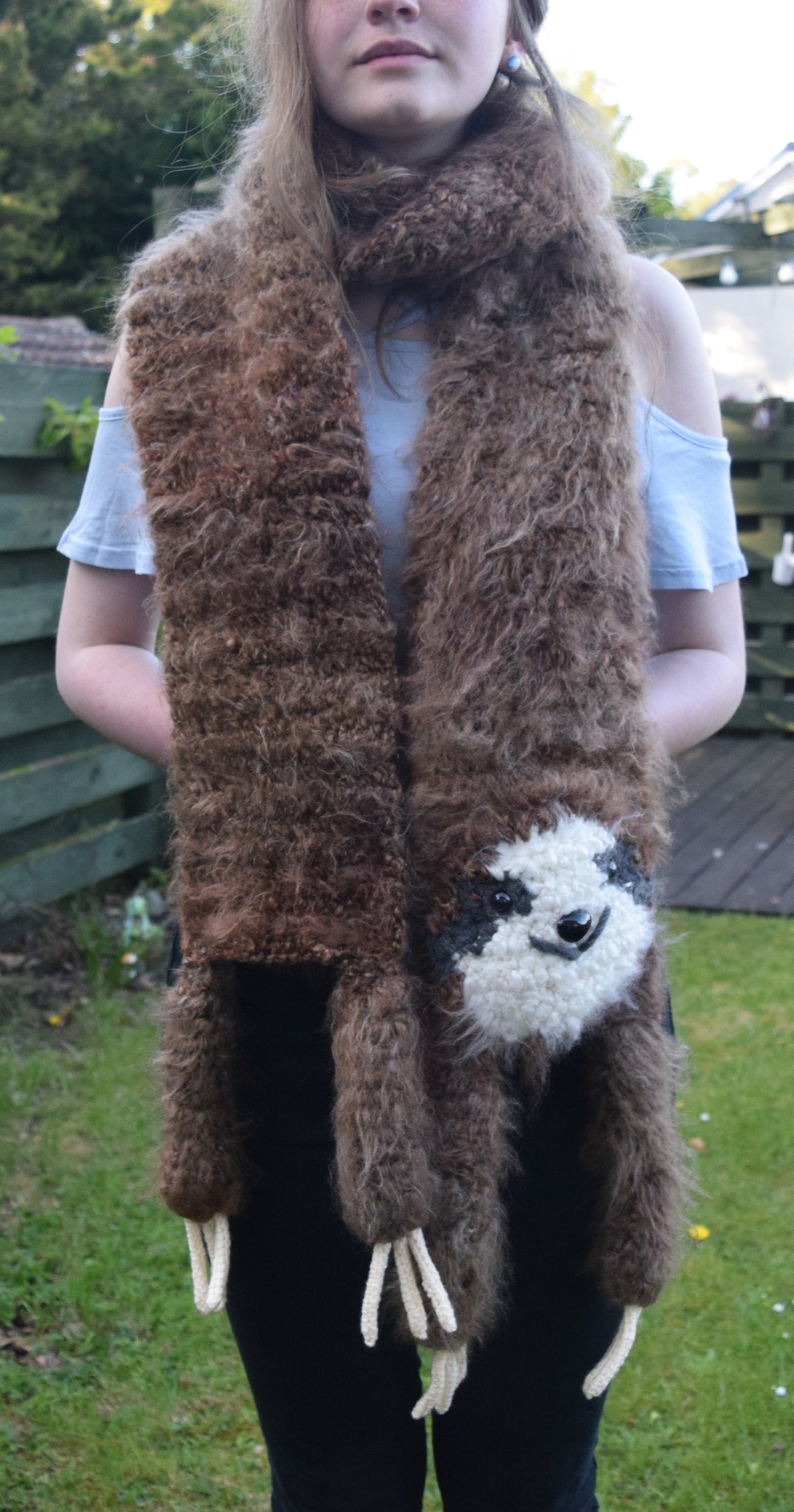 Sloth Scarf Crochet PATTERN - Etsy