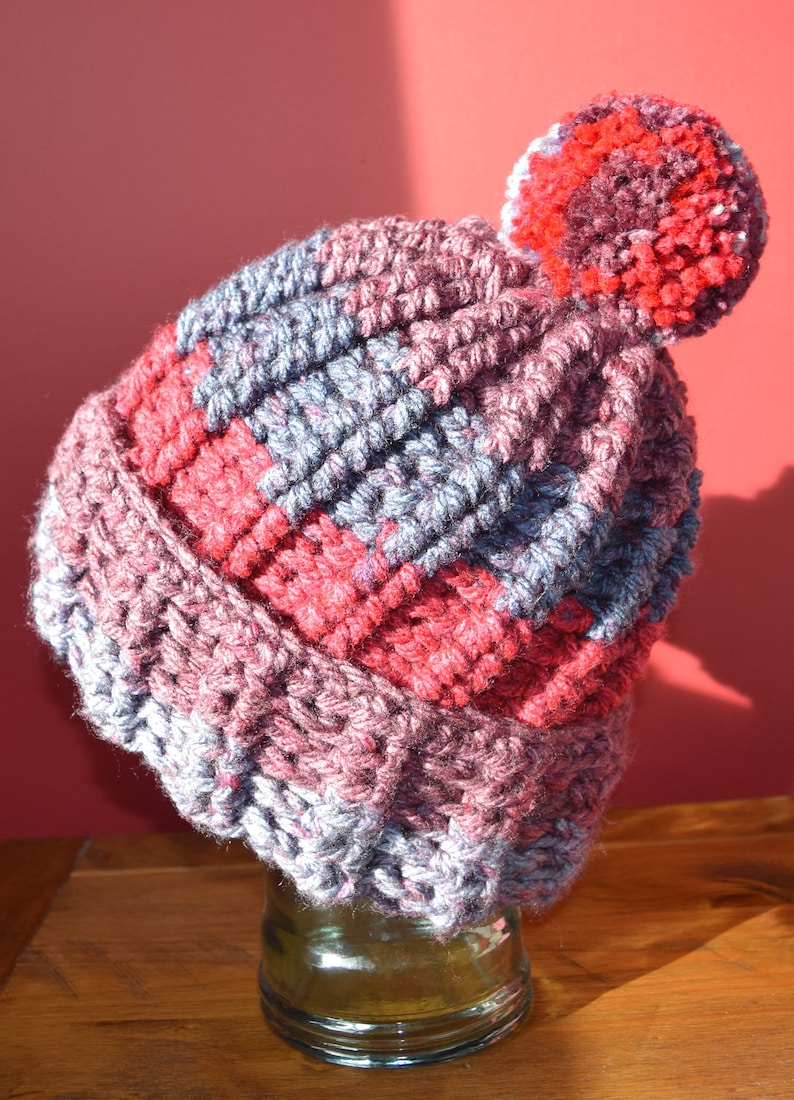 Oversized Ribbed Beanie Crochet Pattern - Etsy