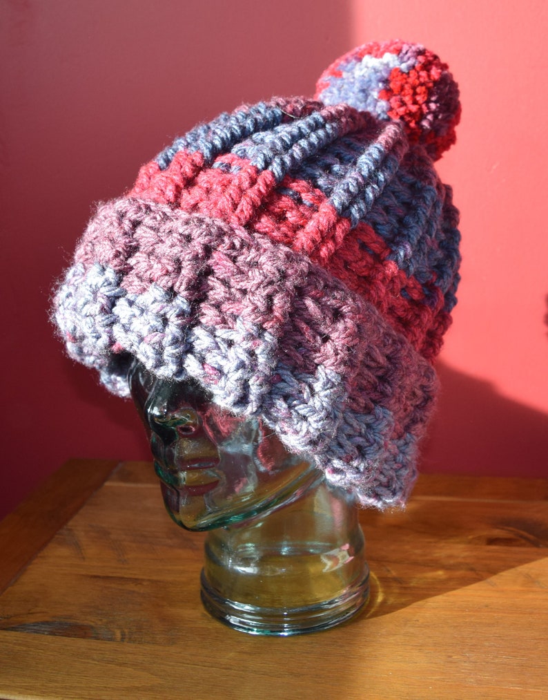 Oversized Ribbed Beanie Crochet Pattern - Etsy