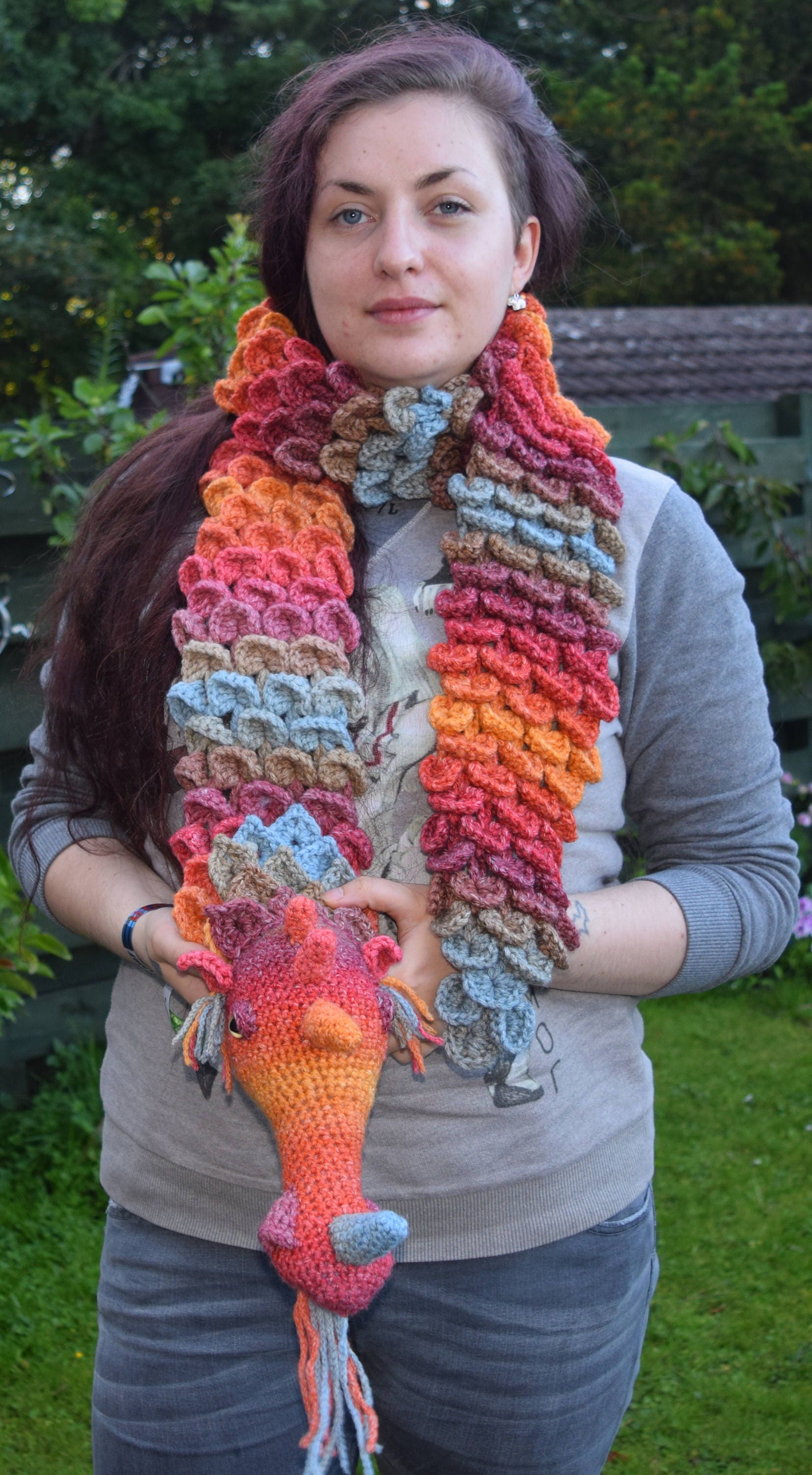 Dragon Scarf - Crochet Pattern - Etsy