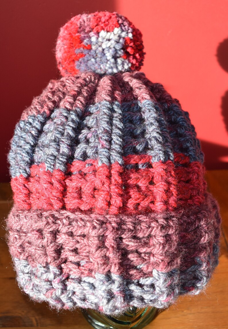 Oversized Ribbed Beanie Crochet Pattern - Etsy