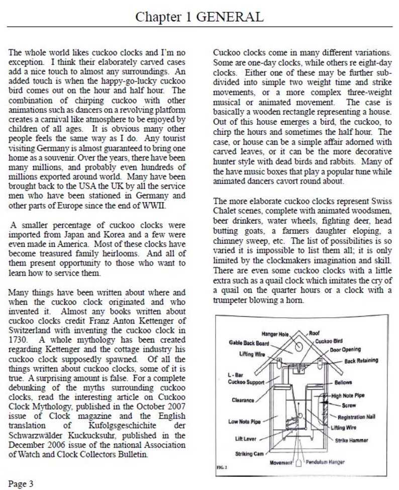 The Cuckoo Clock Repair Manual - Bilger - Etsy