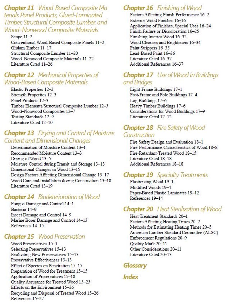 Wood Handbook Wood as an Engineering Material - Etsy