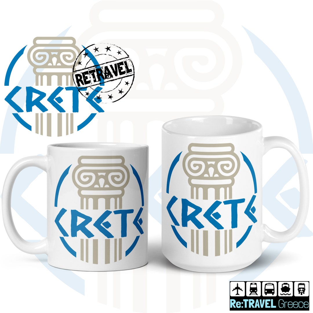 CRETE Greece Coffee Mug, Crete Greece Travel Mug, Greece Gift, Greek ...