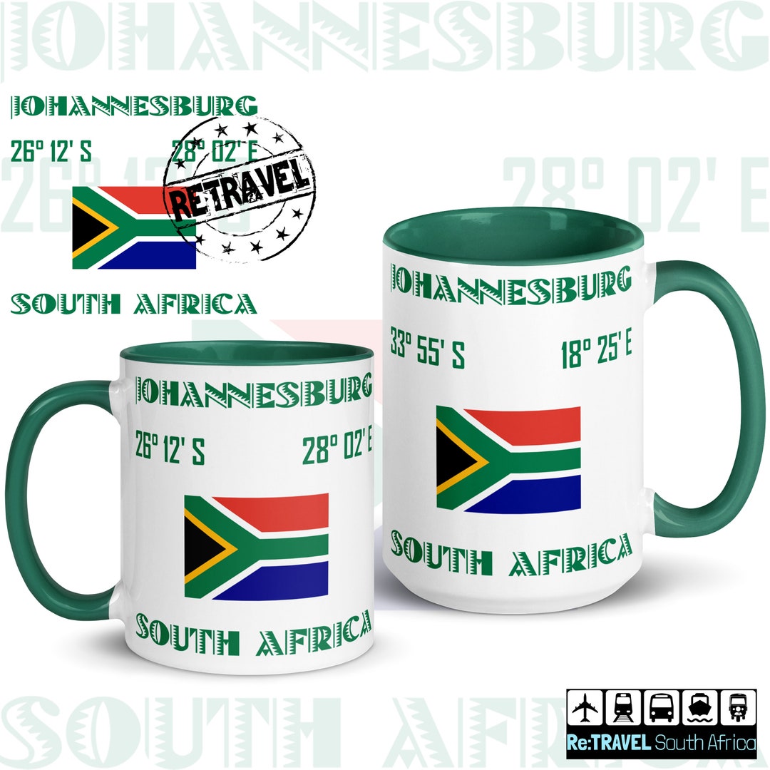 JOHANNESBURG South Africa Travel Mug South African Mug, Joburg SA ...