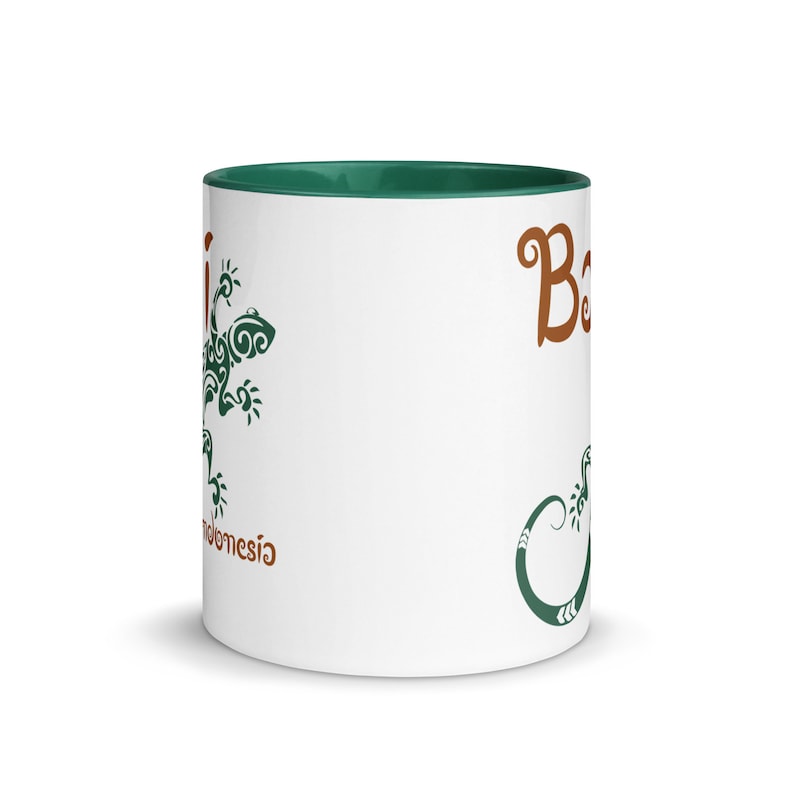 BALI Indonesia Souvenir Gecko Coffee Mug, Indonesian Batik Travel Mug ...