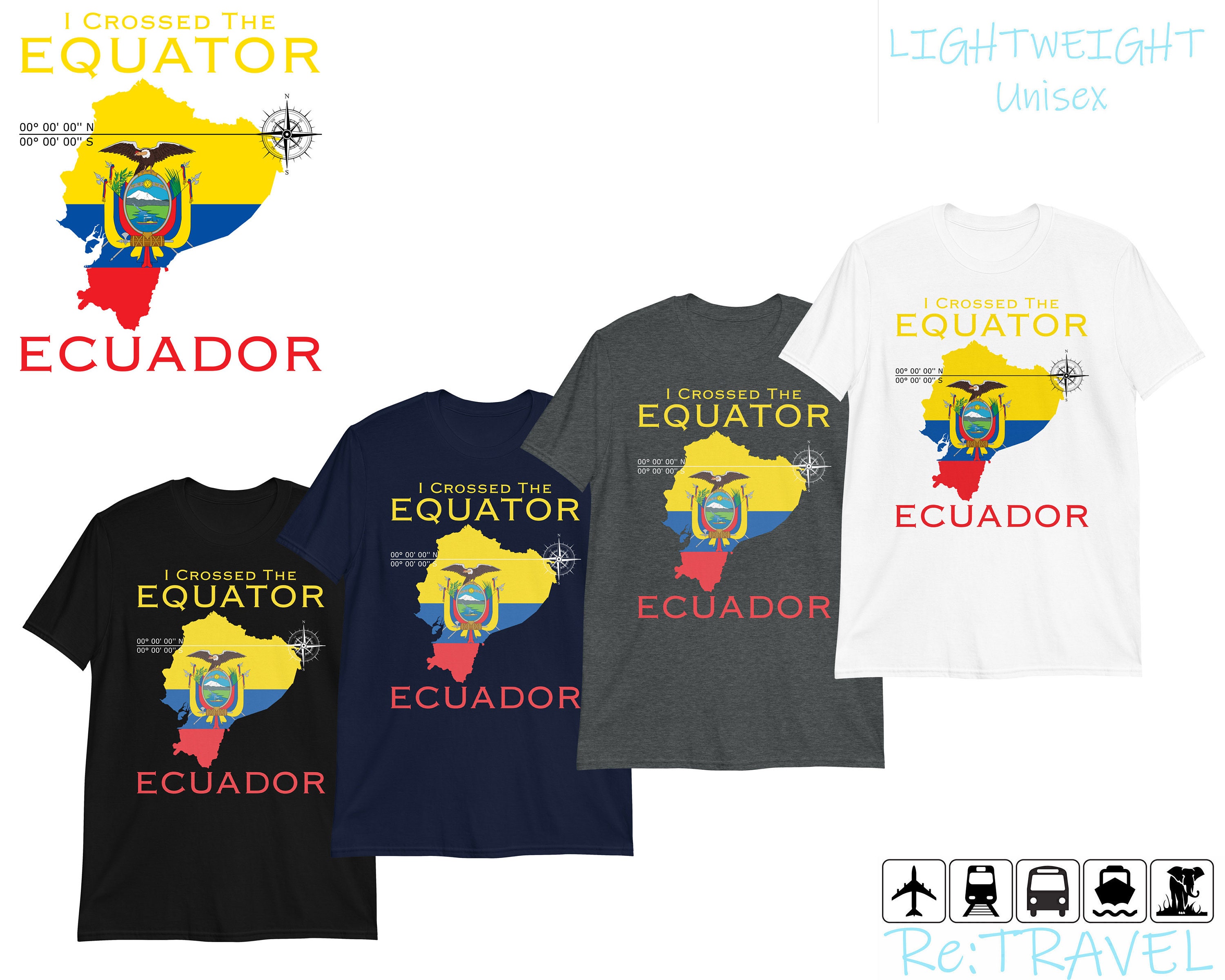 EQUATOR ECUADOR Shirt, Equator Crossing Shirt, Ecuador Travel Shirt, I ...