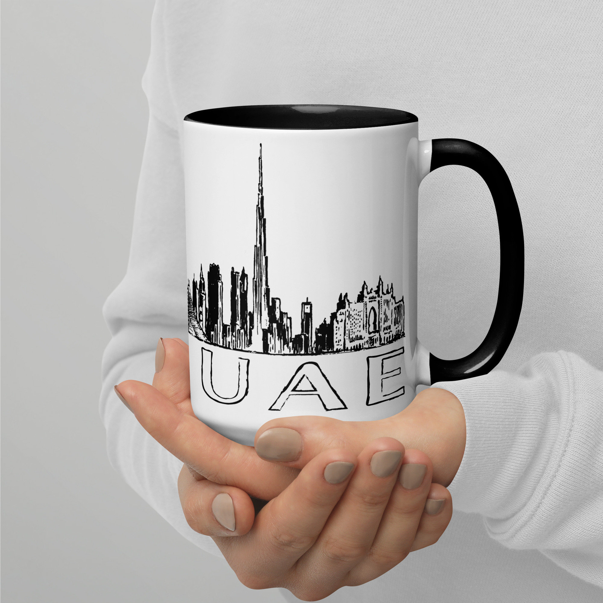 DUBAI United Arab Emirates Skyline Coffee Mug UAE Souvenir - Etsy