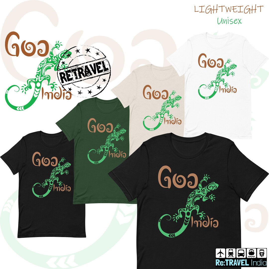 GOA India Gecko Shirt, Indian Batik Shirt, India Gift Goa Tshirt, Gecko ...