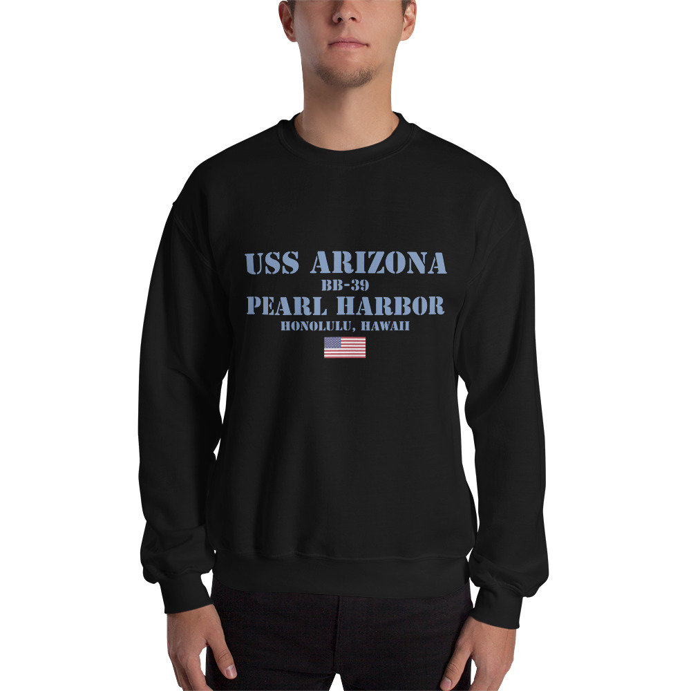 USS Arizona Pearl Harbor Honolulu Hawaii Sweatshirt, Hawaiian ...