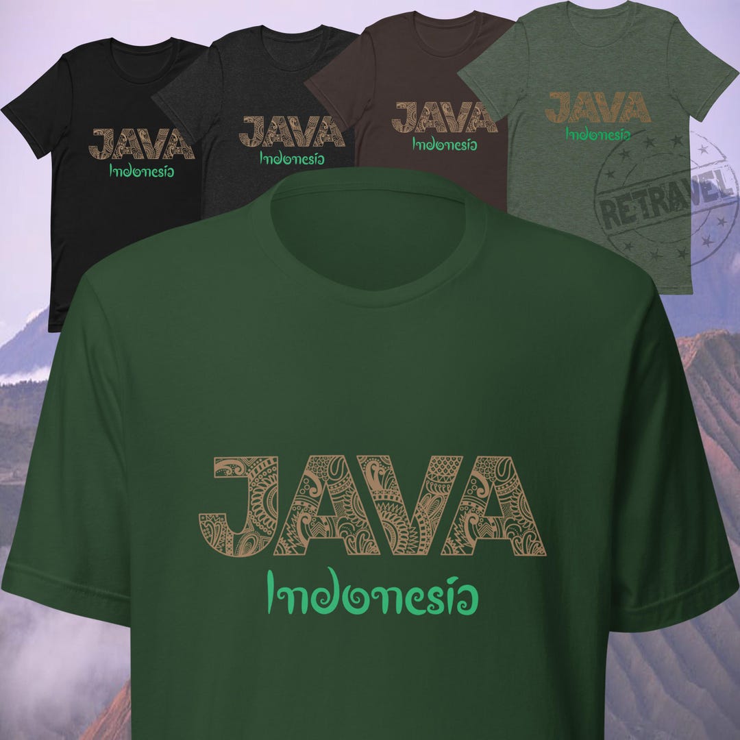 Indonesian Batik Shirt, JAVA Indonesia Shirt, Indonesia Gift, Java Gift ...