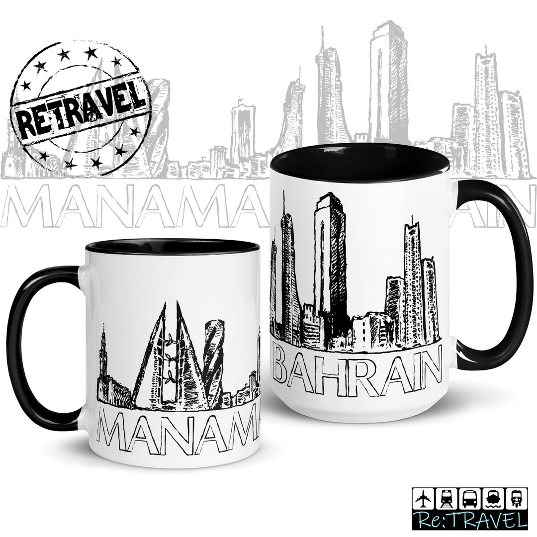 MANAMA Bahrain Skyline Coffee Mug Bahrain Souvenir Coffee Lover Expat ...