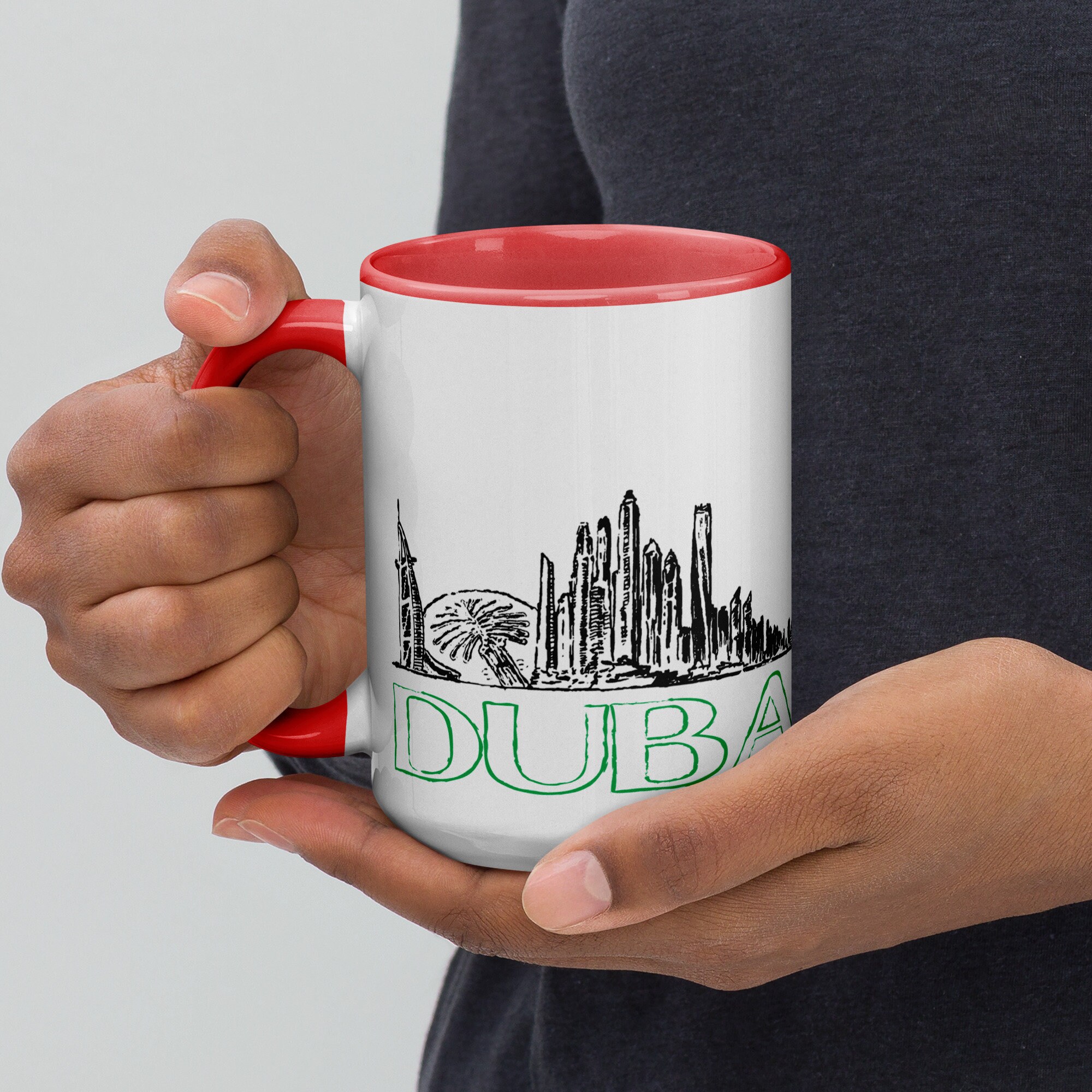 DUBAI United Arab Emirates Skyline Coffee Mug UAE Souvenir - Etsy