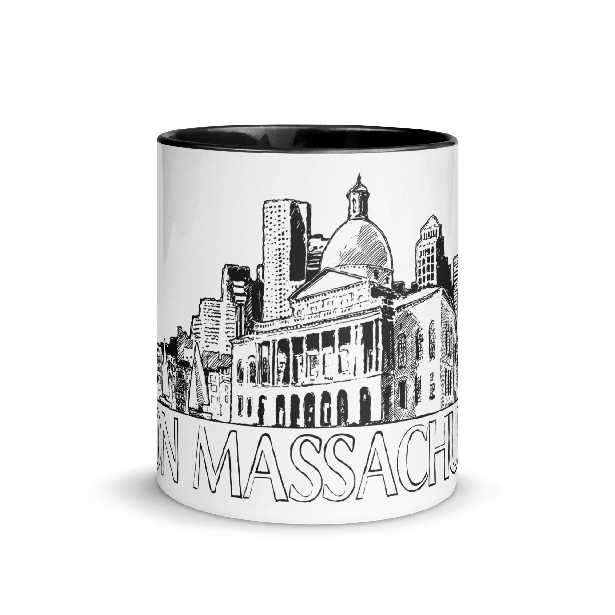 BOSTON Massachusetts City Skyline Coffee Mug Moving Away Gift - Etsy