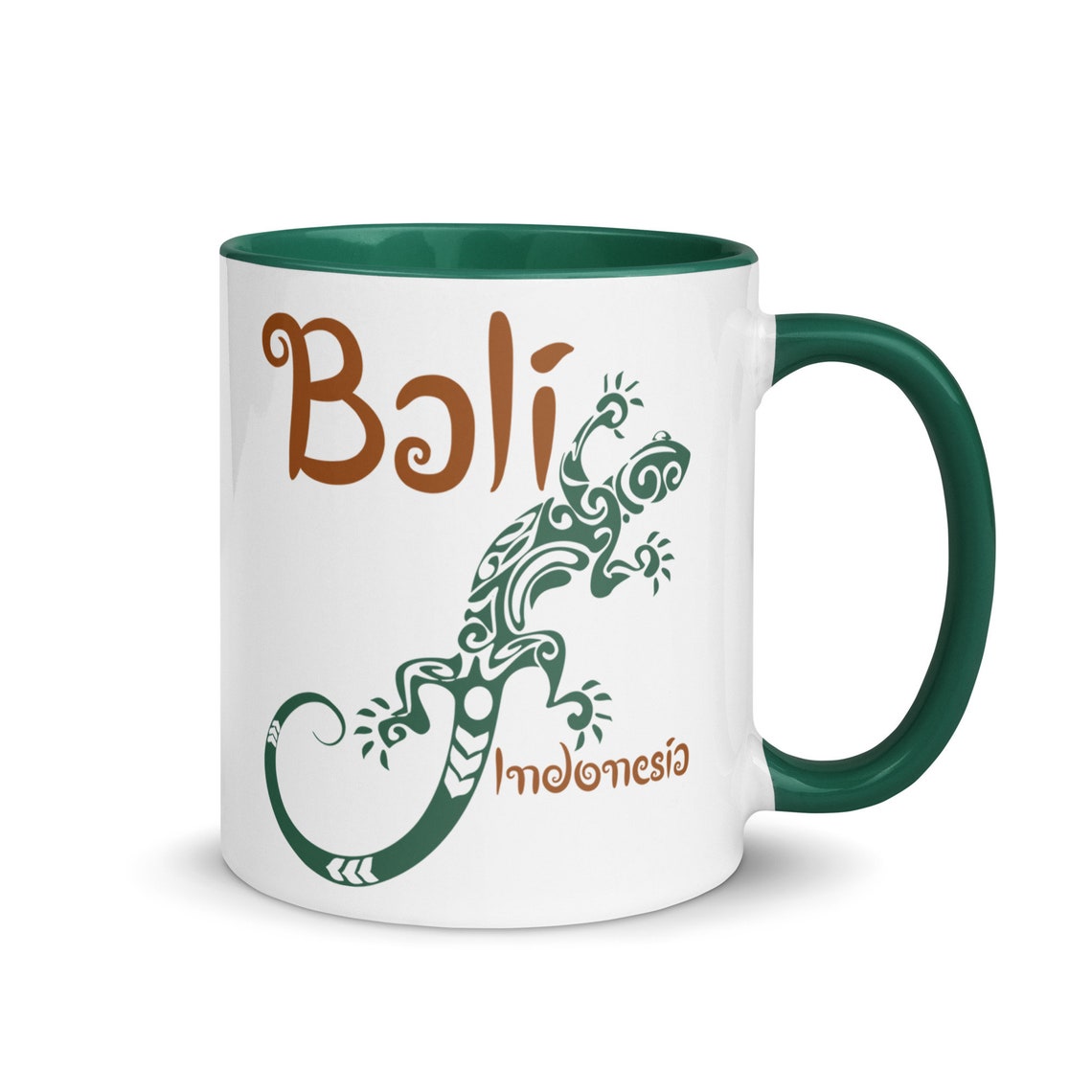 BALI Indonesia Souvenir Gecko Coffee Mug, Indonesian Batik Travel Mug ...