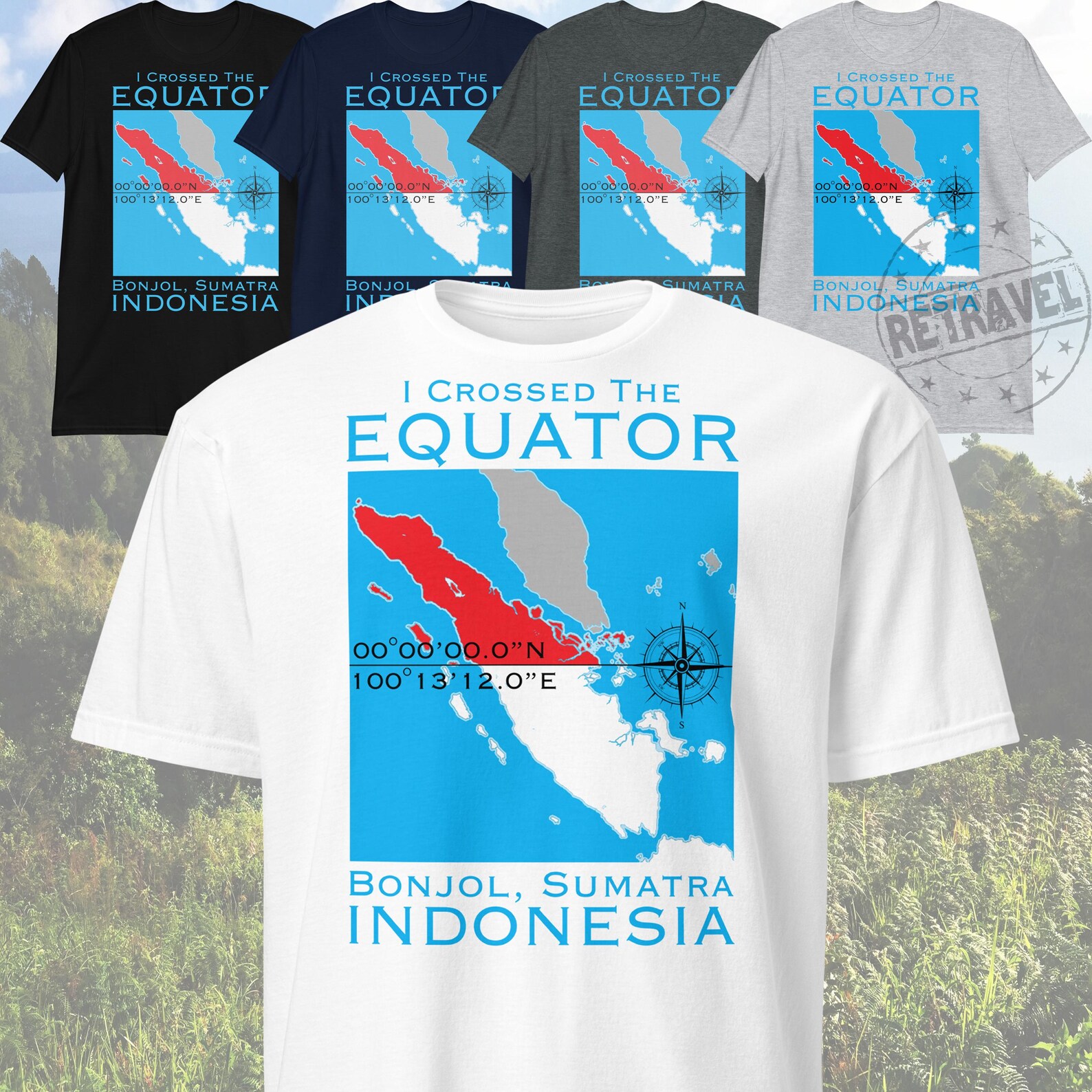 EQUATOR Crossing BONJOL SUMATRA Indonesia Shirt Indonesia Map Indonesia ...