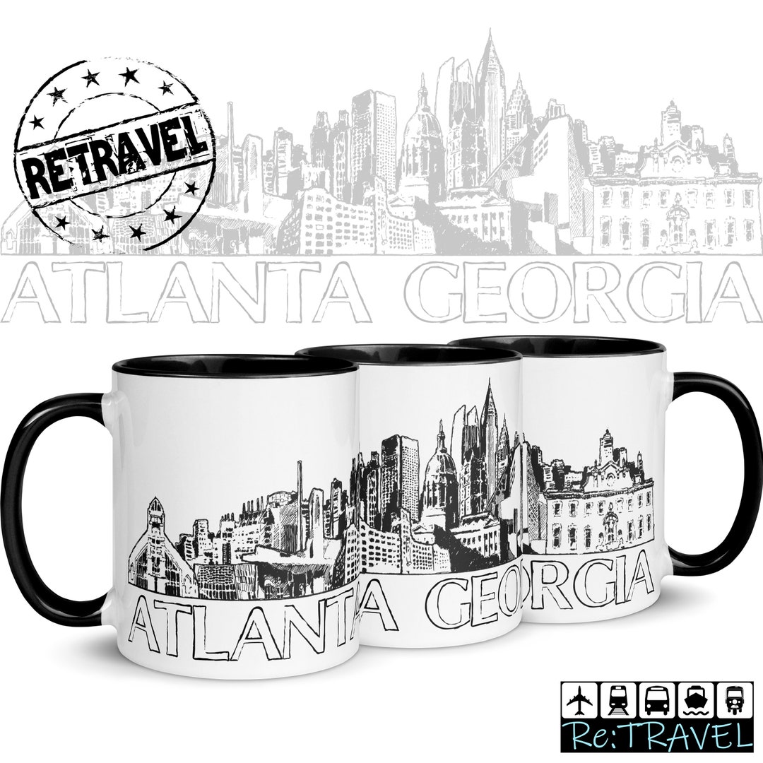 ATLANTA Georgia City Skyline Coffee Mug Moving Away Gift Travel Mug ...