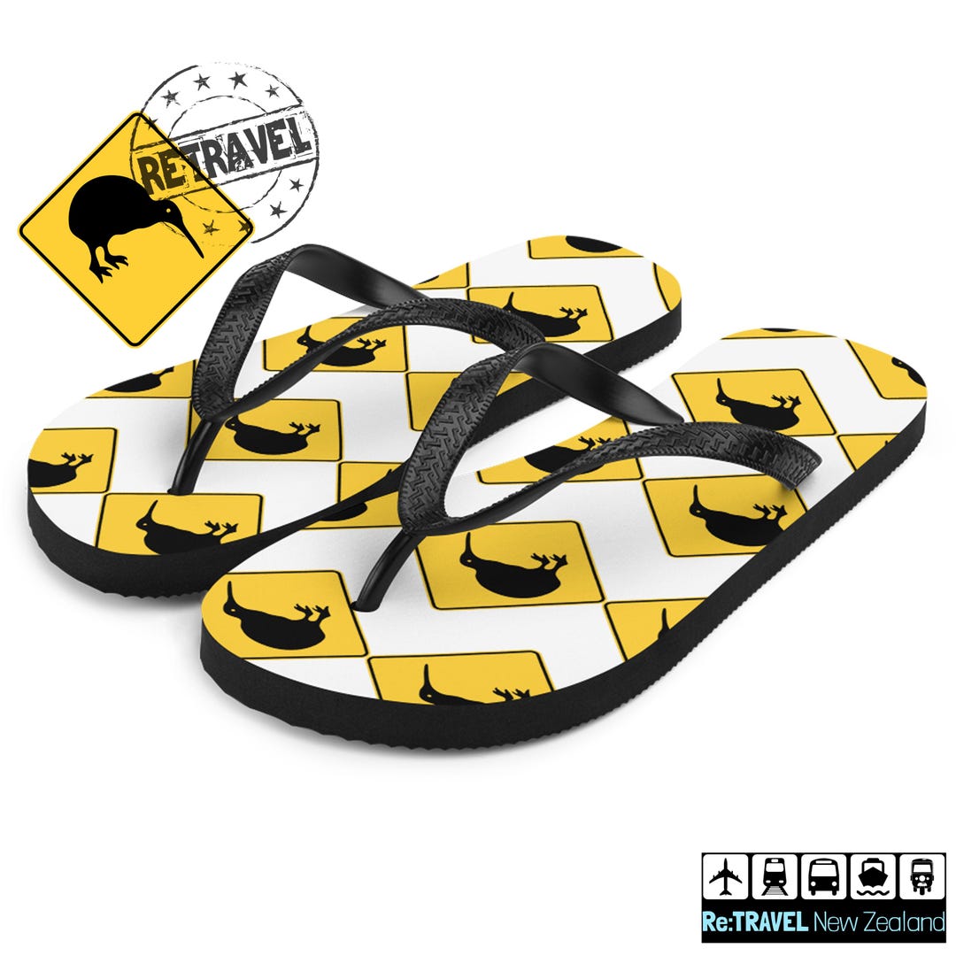 NZ Gift Flip Flops Kiwi Jandals New Zealand Gift, Kiwi Bird NZ Gift ...
