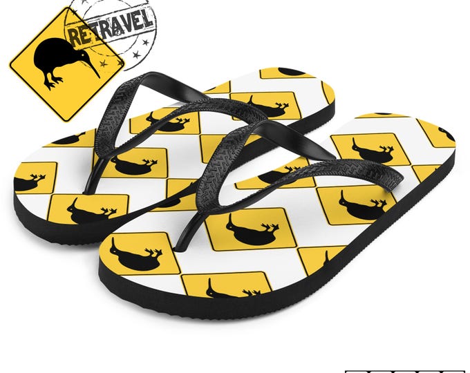 NZ Gift Flip Flops Kiwi Jandals New Zealand Gift, Kiwi Bird NZ Gift ...