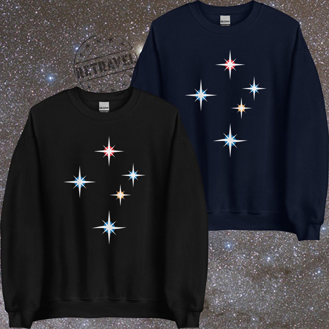 SOUTHERN CROSS Constellation Sweatshirt Southern Hemisphere Stargazing ...