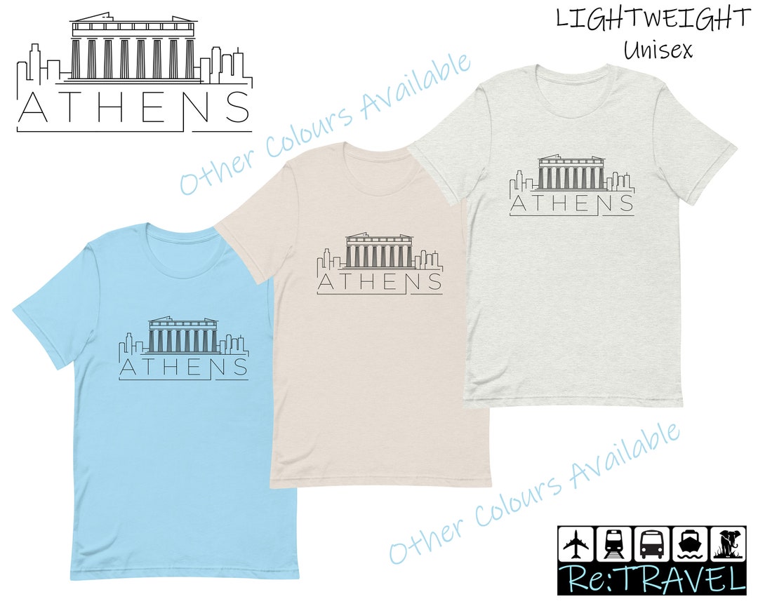 ATHENS Greece Gift Minimalist Skyline Shirt, Athens T-shirt, Greek ...