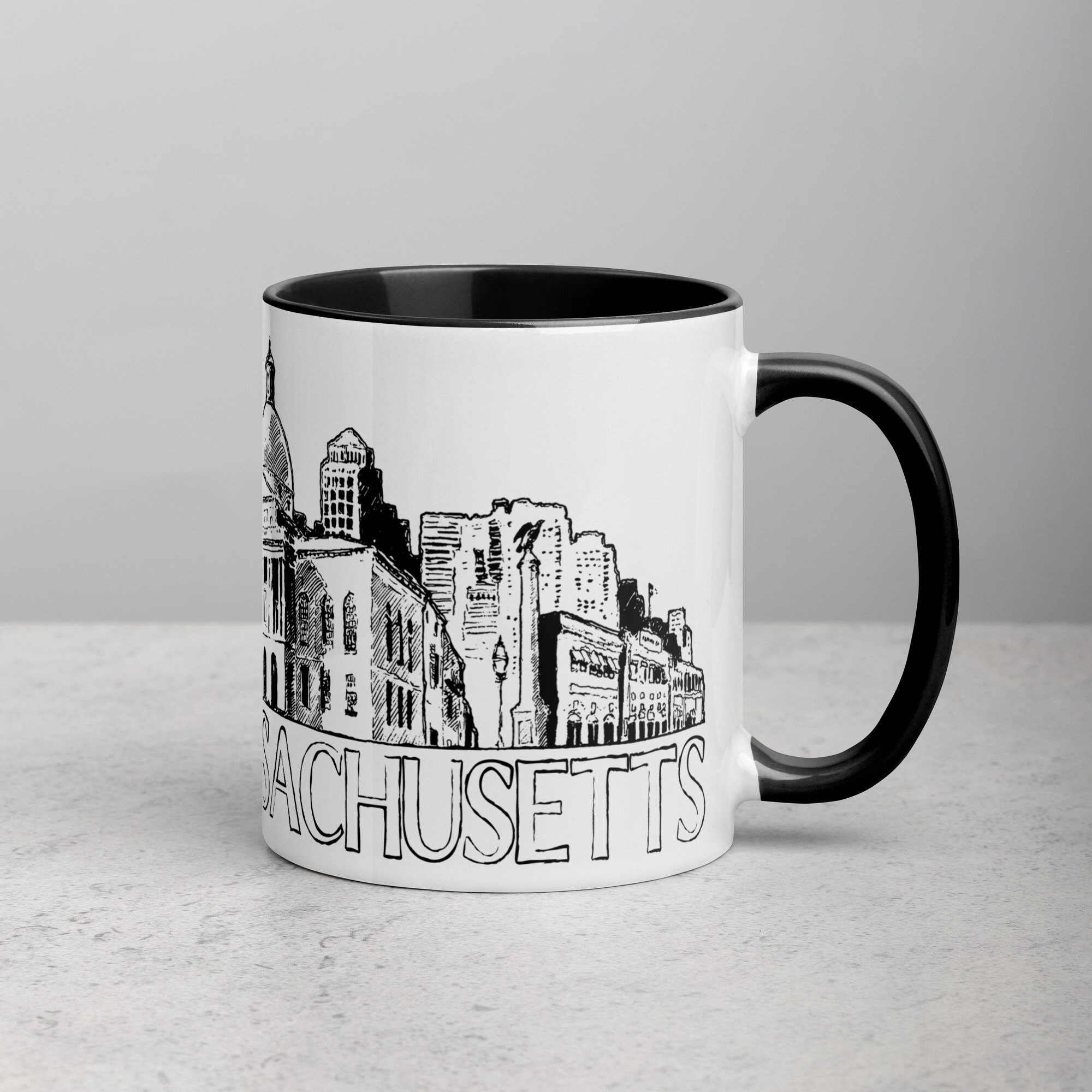 BOSTON Massachusetts City Skyline Coffee Mug Moving Away Gift - Etsy